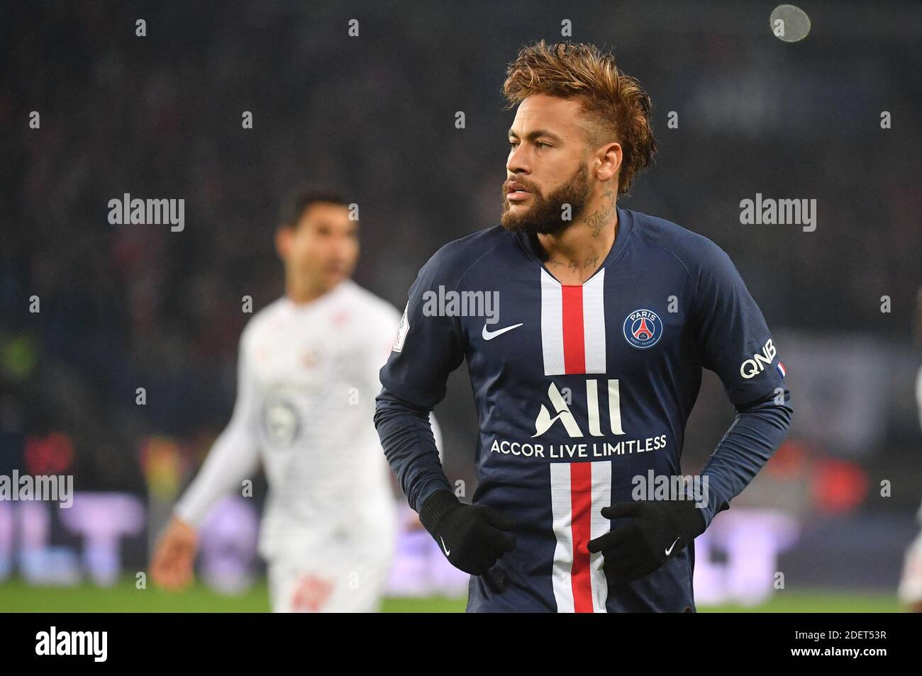 Paris Saint-Germain's Brazilian forward Neymar in action during the ...