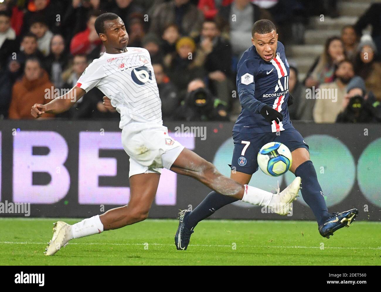 Kylian Mbappé during the Ligue 1 Paris Saint-Germain (PSG) v Lille ...