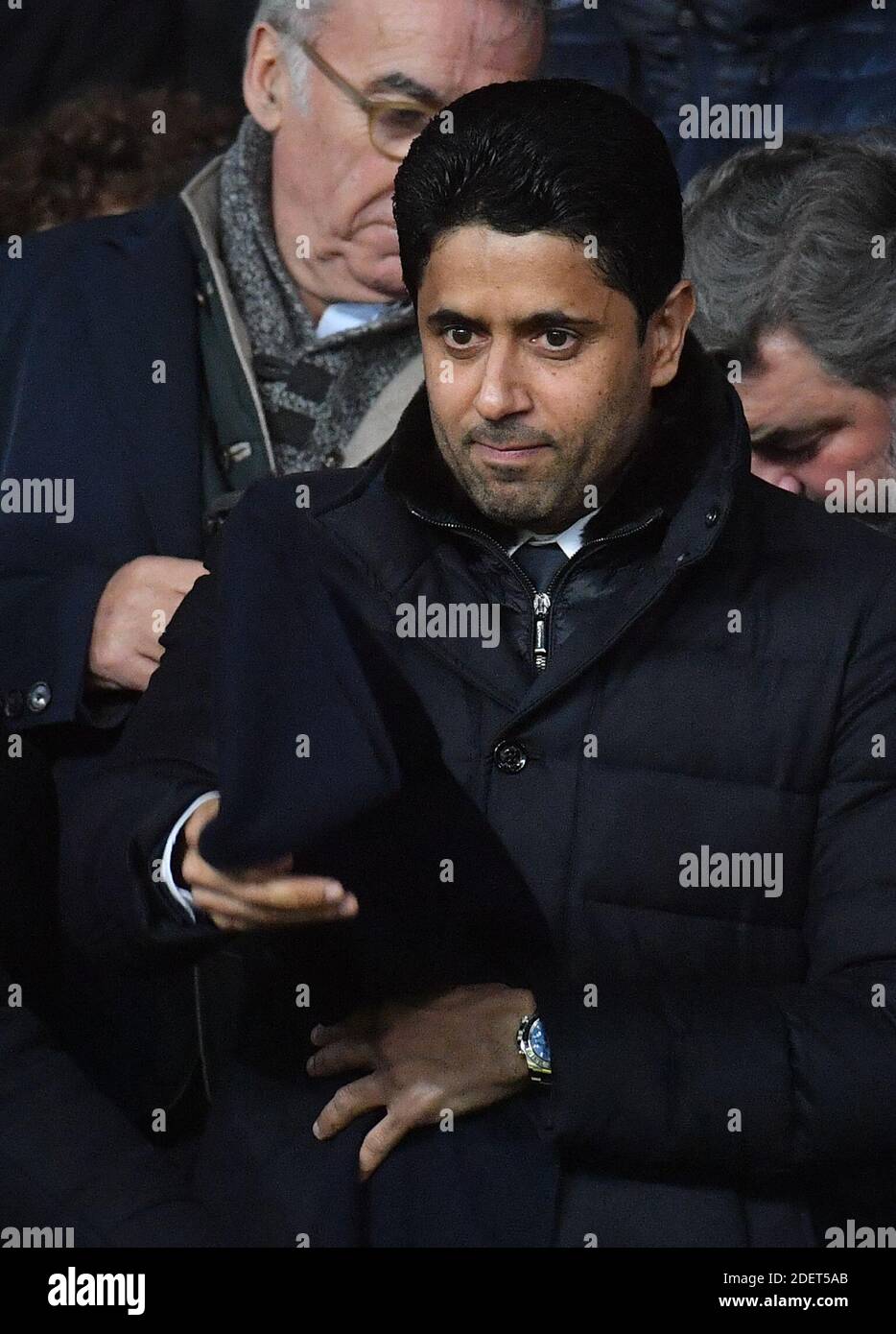 PSG's president Nasser al-Khelaifi attending the Ligue 1 Paris Saint ...