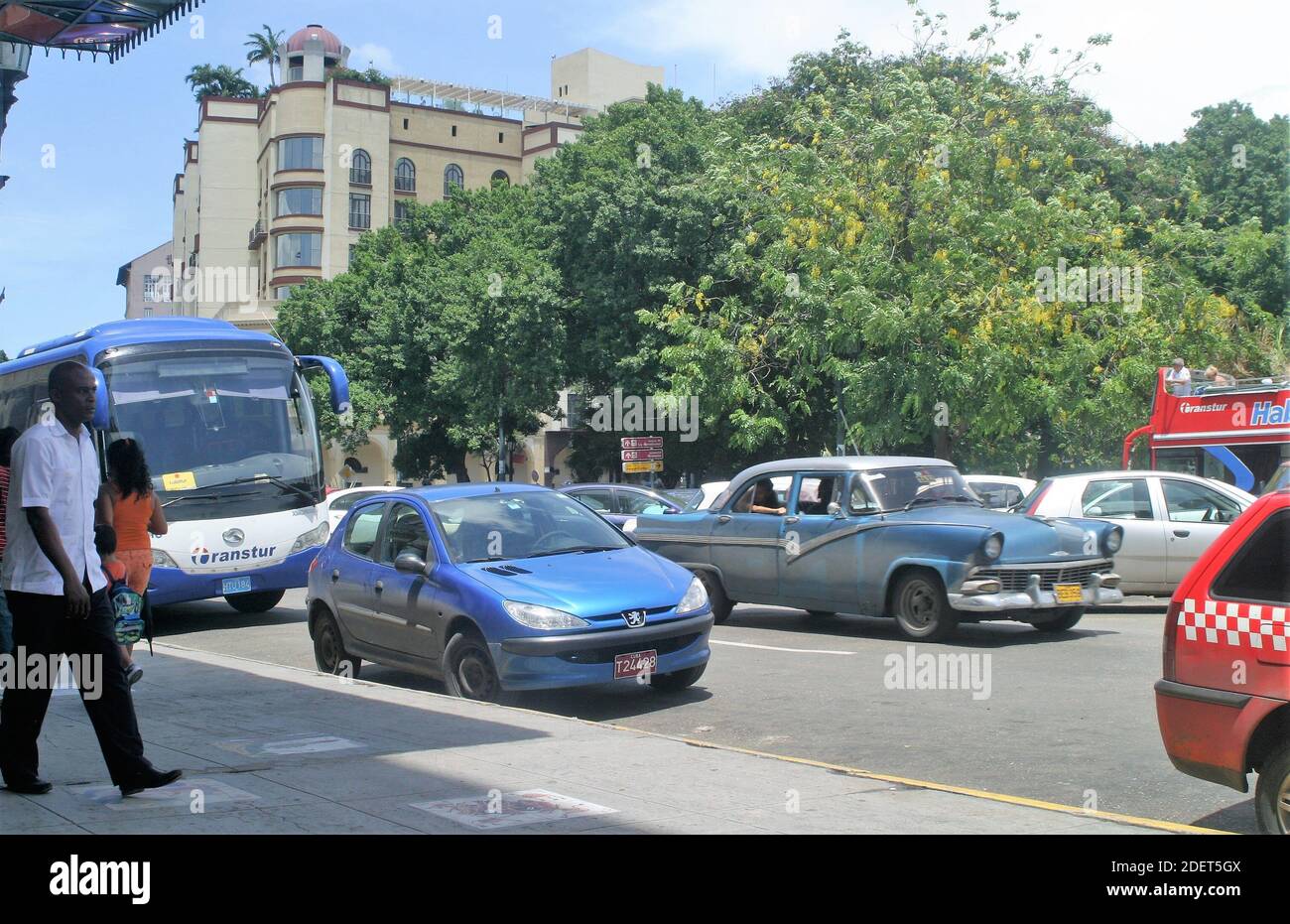 Old North American cars commonly used as Taxis in Cuba known as ...