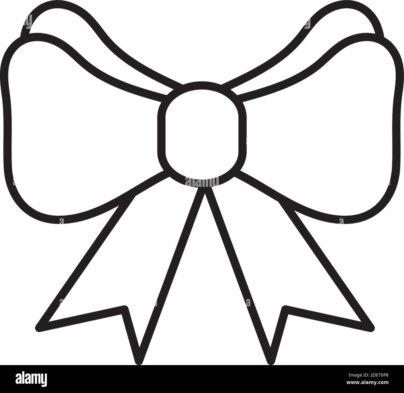 happy merry christmas bow line style icon Stock Vector Image & Art - Alamy