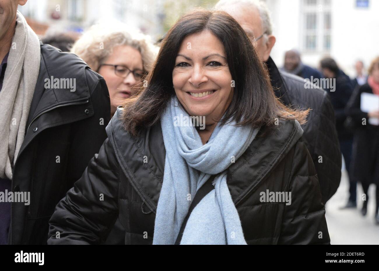 Paris' mayor Anne Hidalgo attends a meeting of "Paris en commun ...