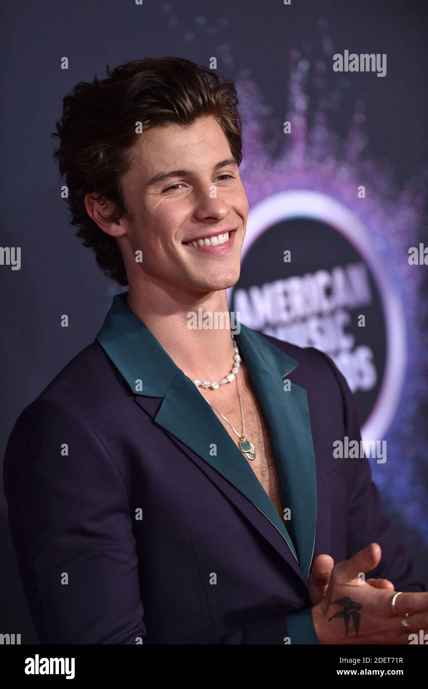 Shawn Mendes attends the 2019 American Music Awards at Microsoft ...