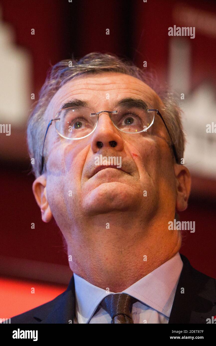 Governor of the Banque de France François Villeroy de Galhau during a ...