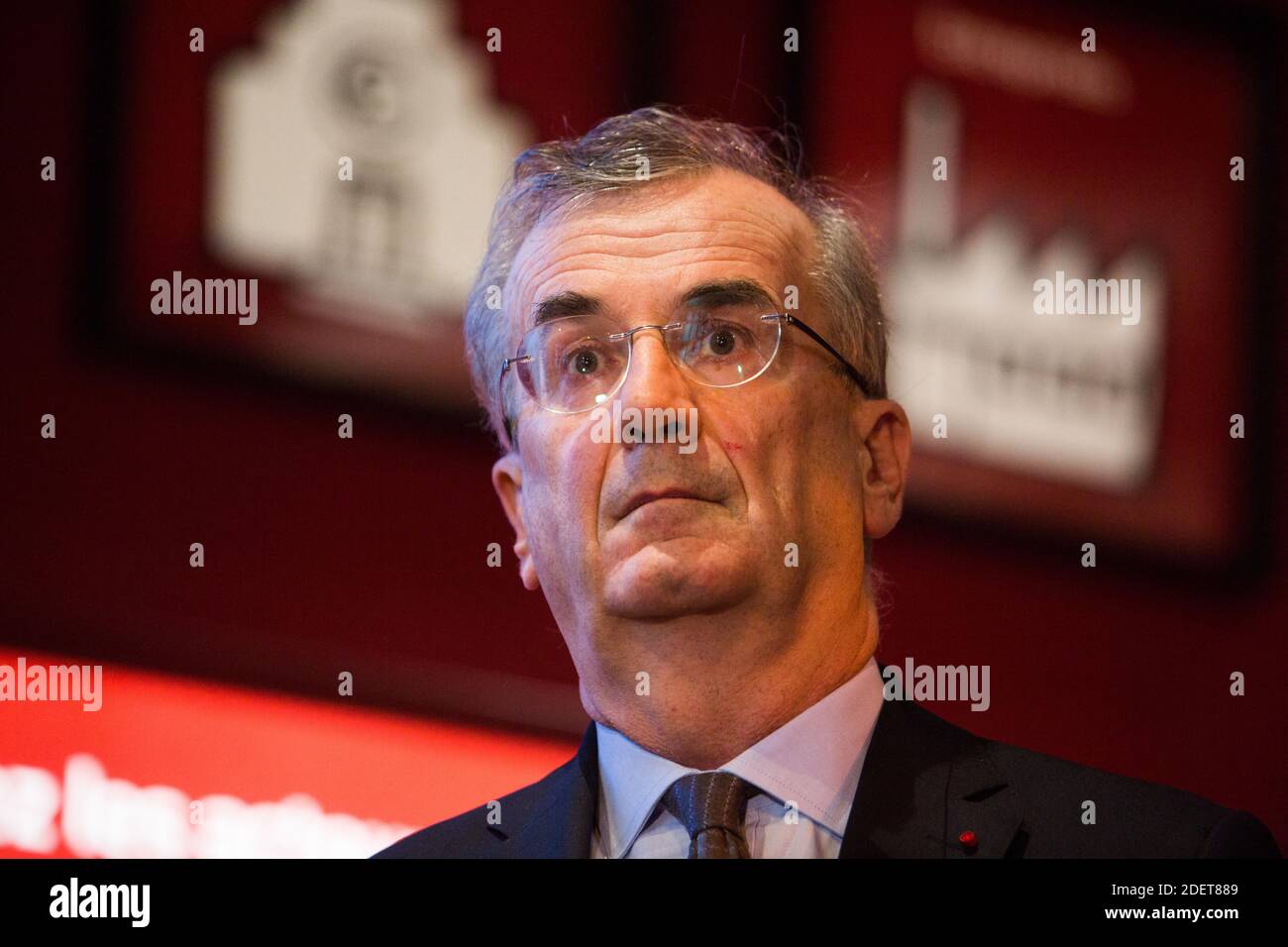 Governor of the Banque de France François Villeroy de Galhau during a ...