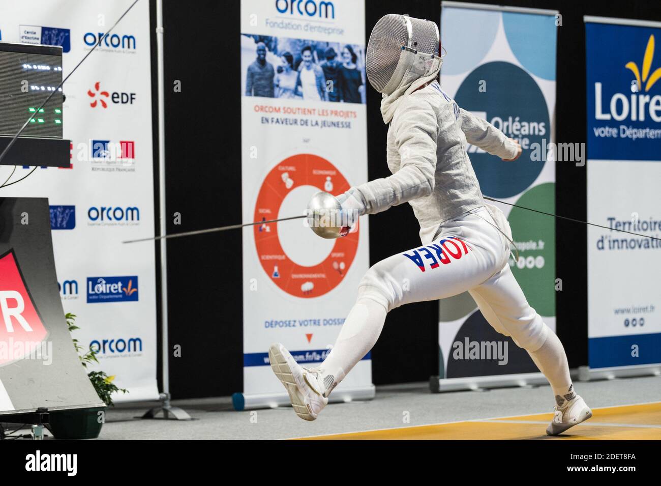 Jiyeon Kim of Korea national fencing (sabre) team during the Team World ...