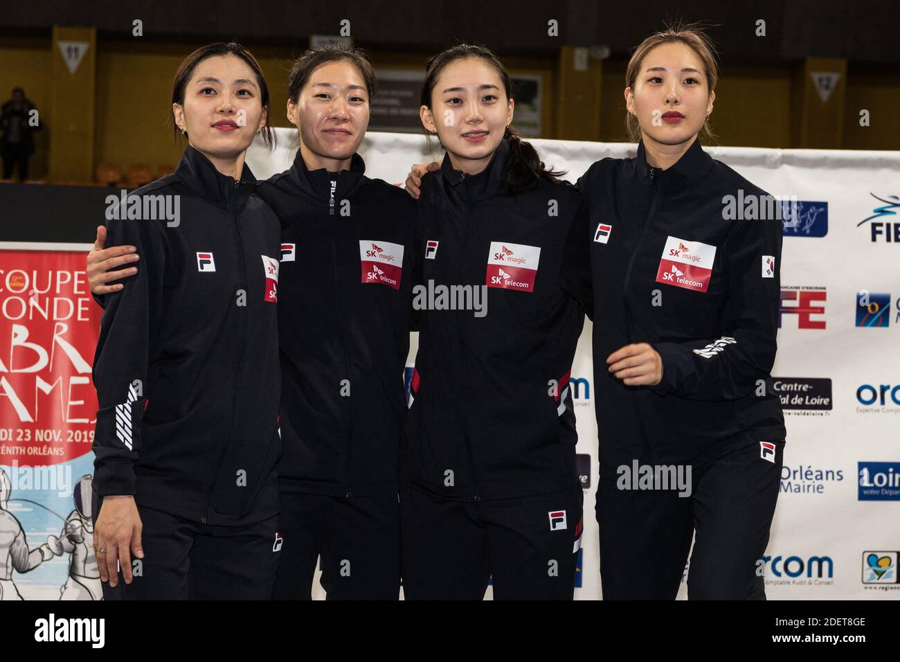 From left to right Jiyeon Kim, Jiyeon Seo, Jisu Yoon and Sooyeon Choi ...