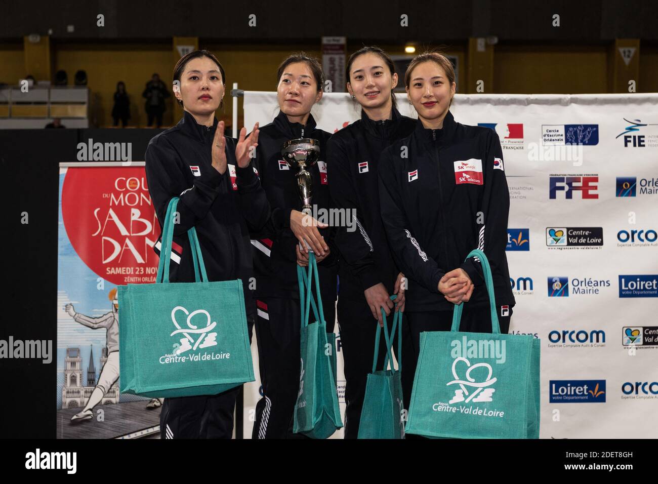 From left to right Jiyeon Kim, Jiyeon Seo, Jisu Yoon and Sooyeon Choi ...
