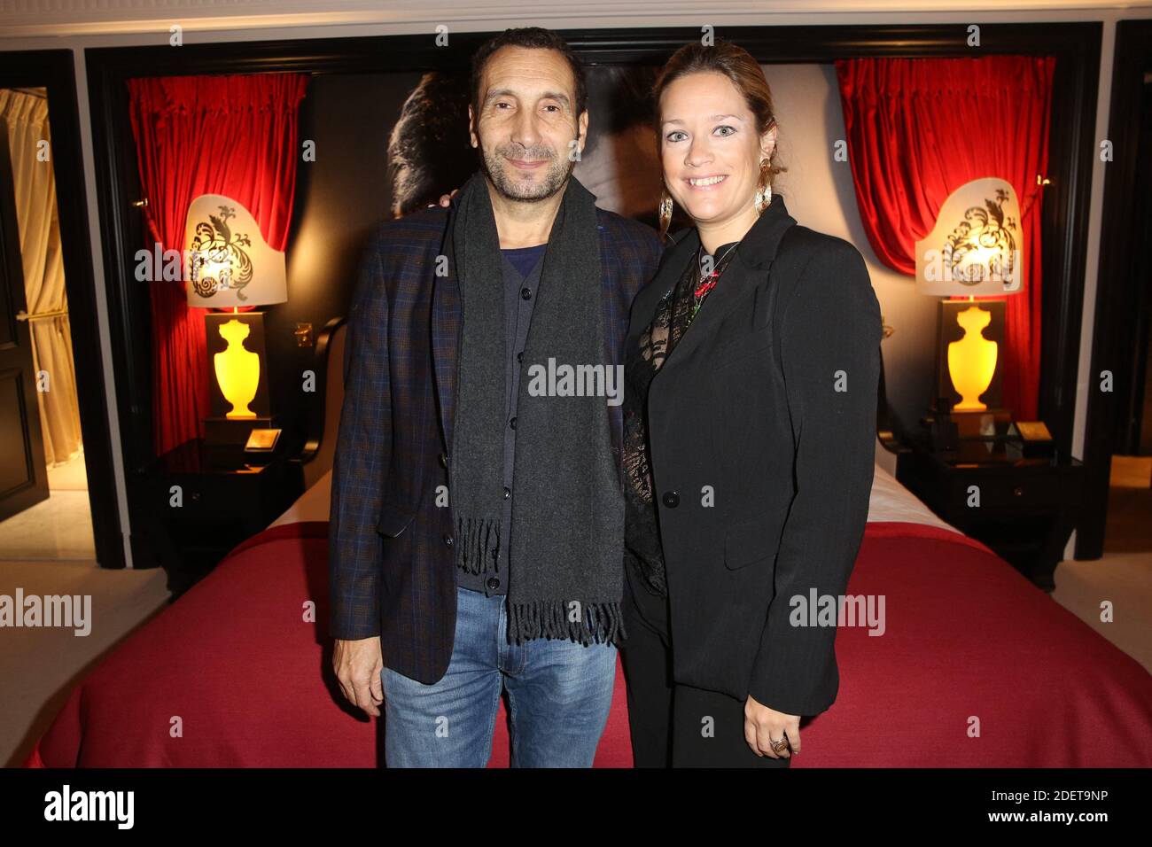 Zinedine Soualem et Caroline Faindt lors de la soirée d'inauguration de ...