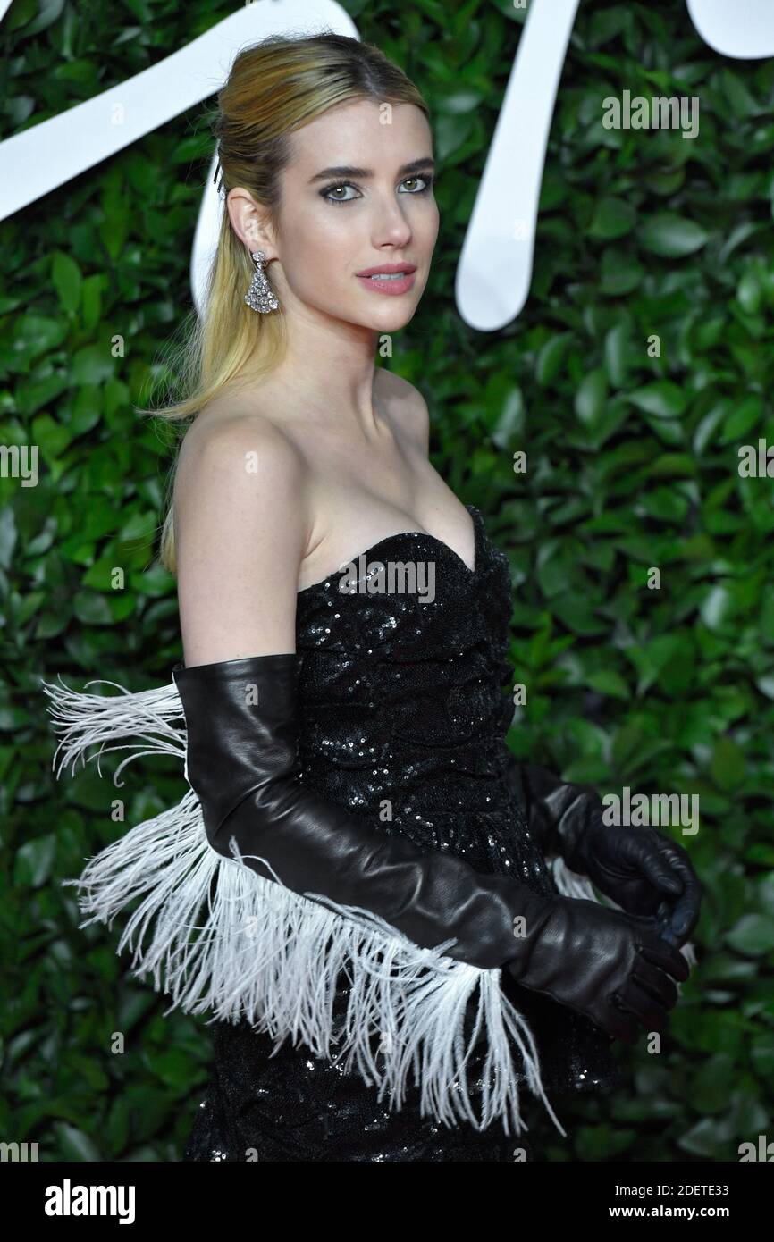 Emma Roberts attending the Fashion Awards 2019 at the Royal Albert Hall ...