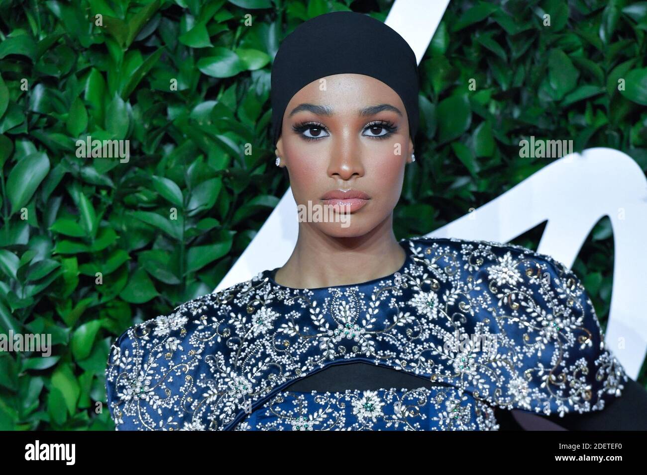 Ikram Abdi Omar attending the Fashion Awards 2019 at the Royal Albert ...