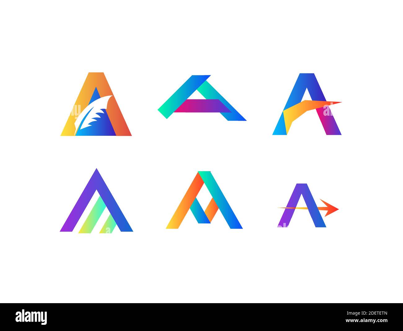 Letter A Abstract Logo Design Vector Template. Suitable for various ...