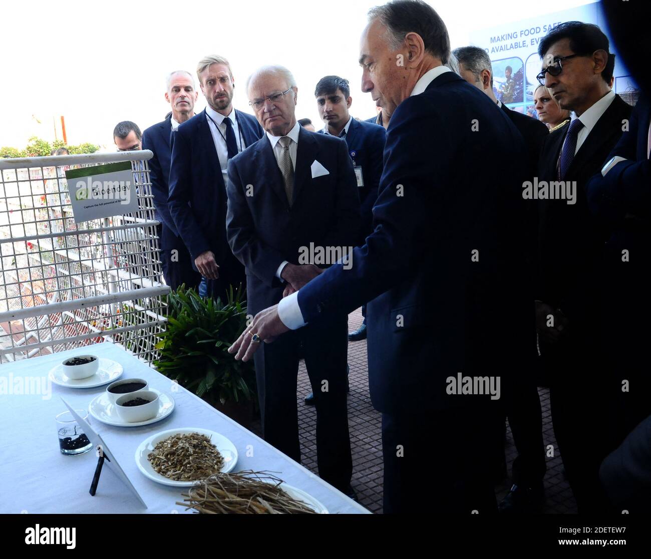 Swedish King Carl XVI Gustaf flanked by Principal Scientific Advisor to ...
