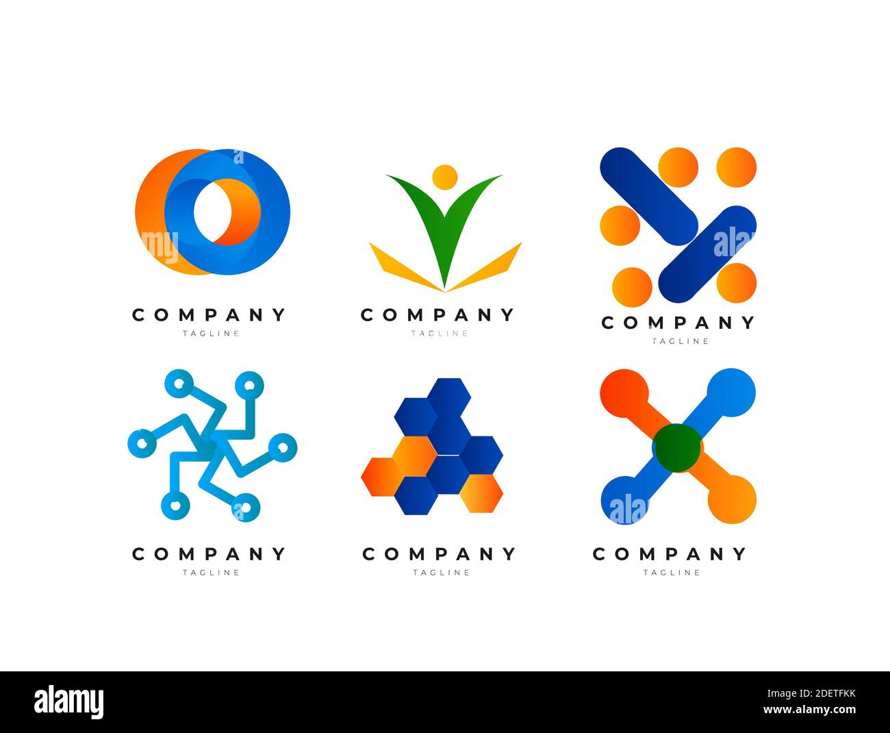Logo collection abstract icon hi-res stock photography and images - Alamy