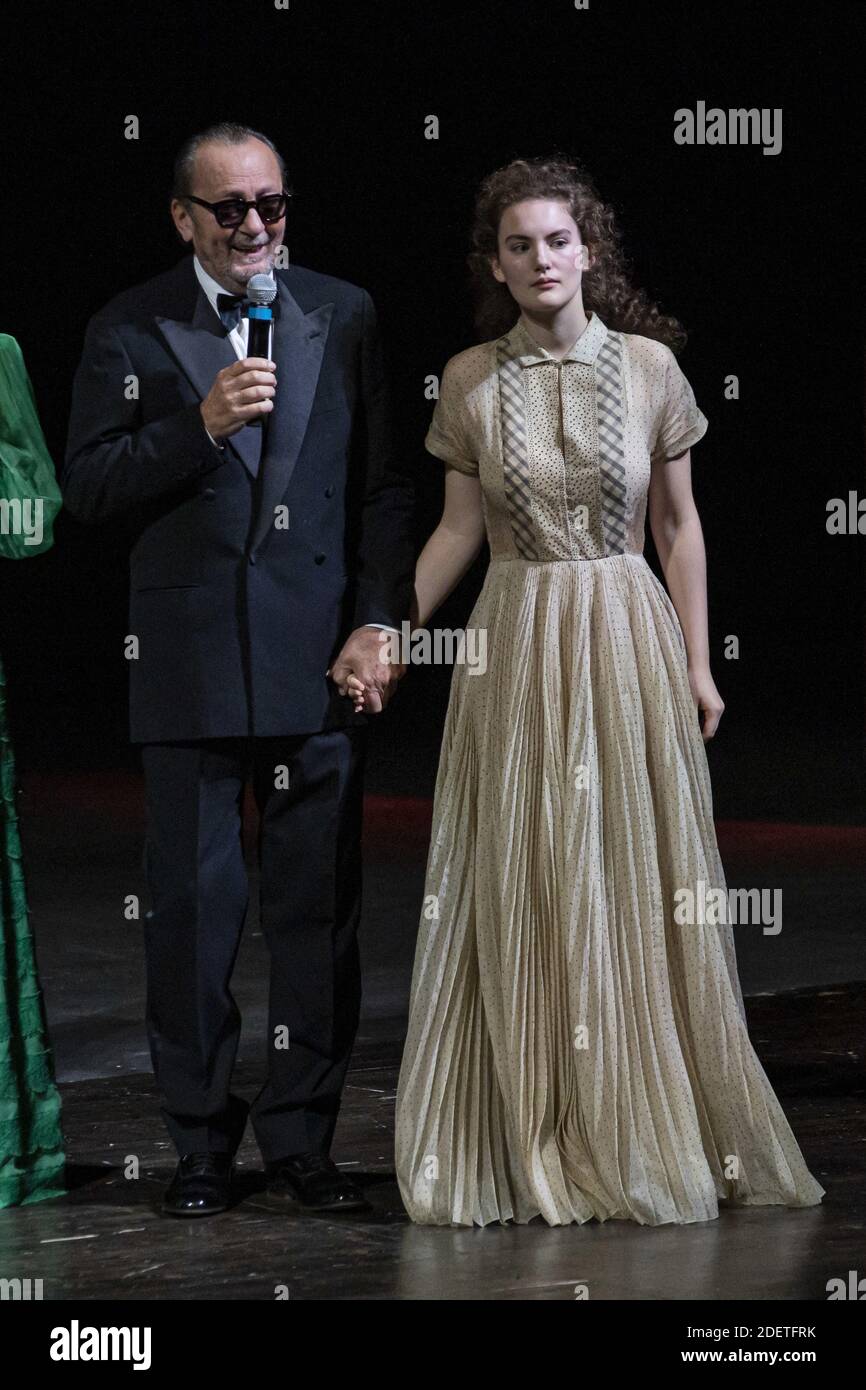 Paolo Roversi and Stella Roversi attend the presentation of the Pirelli ...