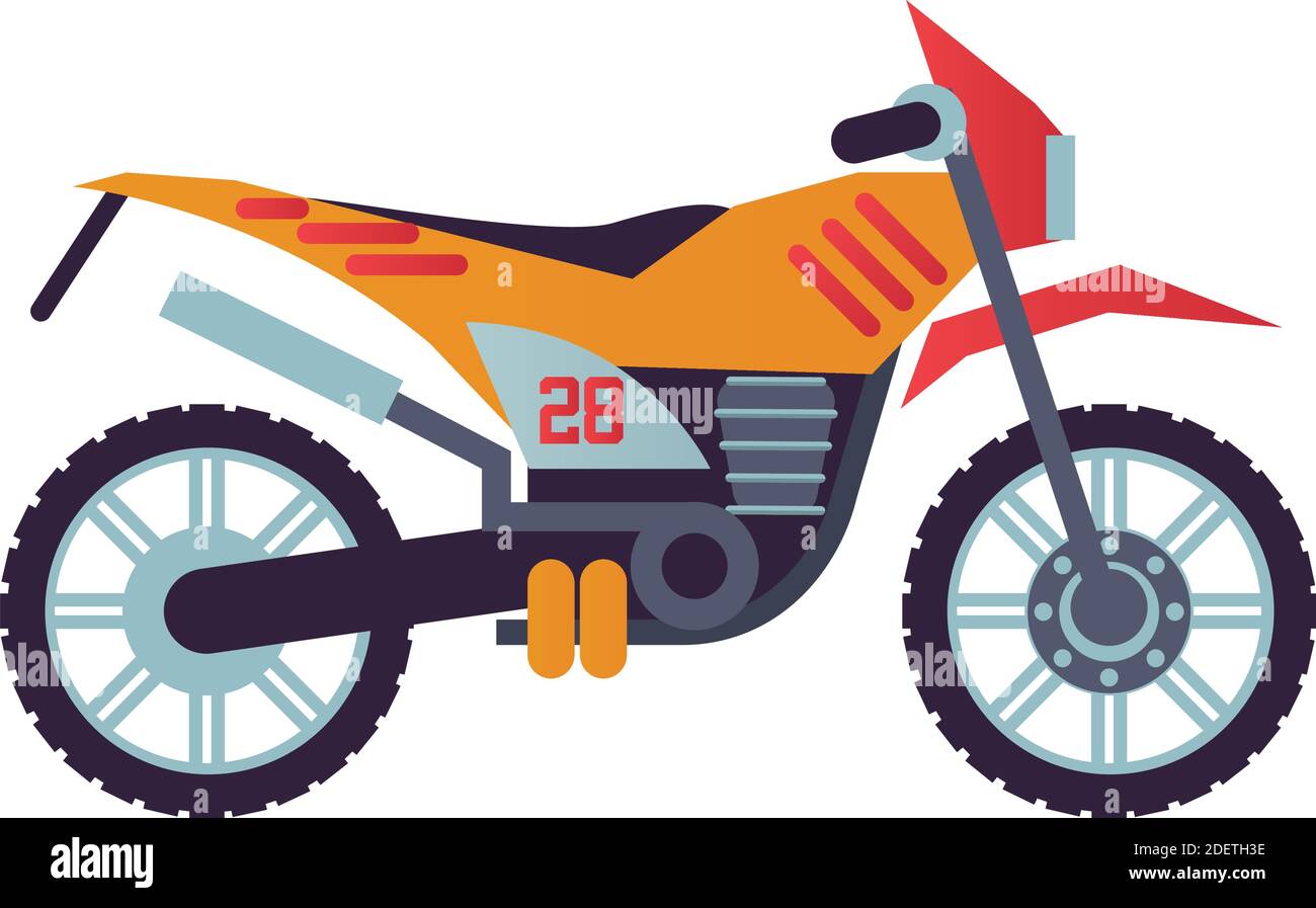 moto cross motorcycle style vehicle icon vector illustration design ...