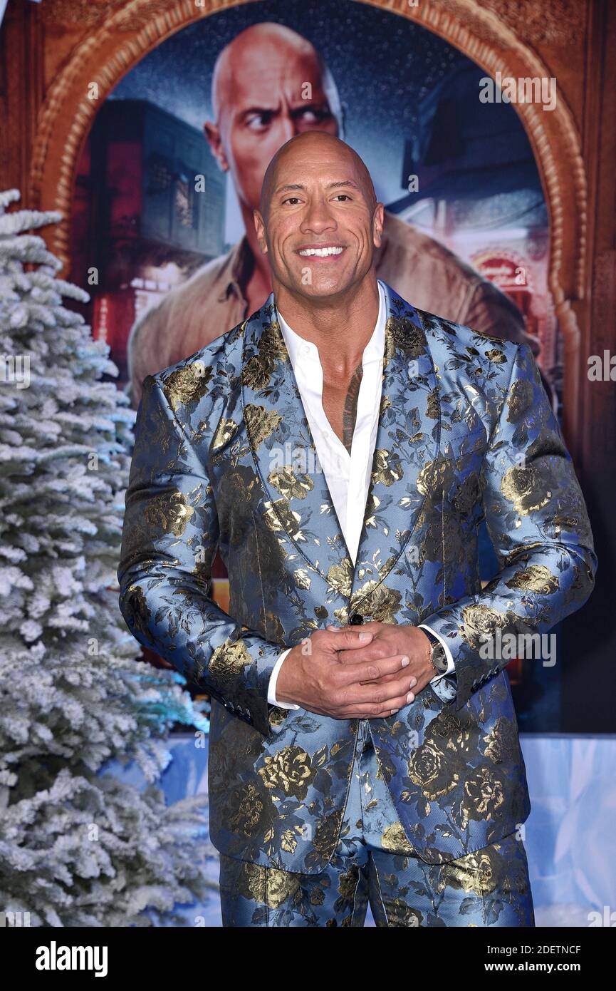 Dwayne Johnson attends the premiere of Sony Pictures' "Jumanji: The ...