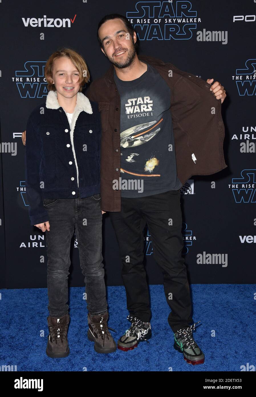 Bronx Wentz, Pete Wentz attend the Premiere of Disney's "Star Wars: The ...