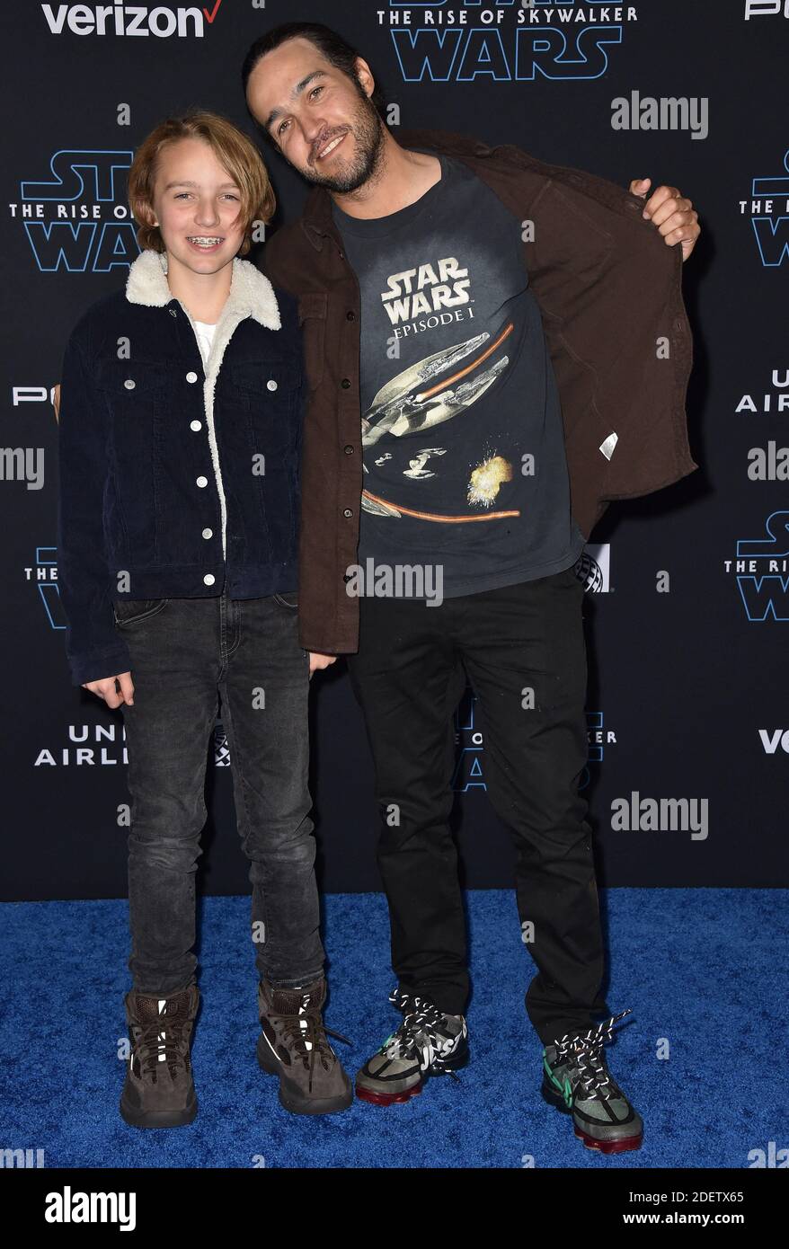 Bronx Wentz, Pete Wentz attend the Premiere of Disney's "Star Wars: The ...