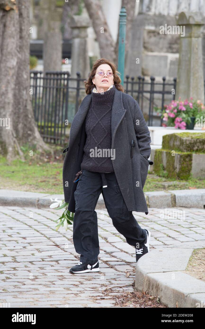 Jane Birkin at the funeral ceremony of French actress Anna Karina at ...