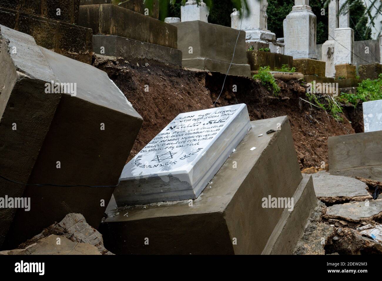 Beirut only Jewish cemetery has swept away entire graves after heavy ...