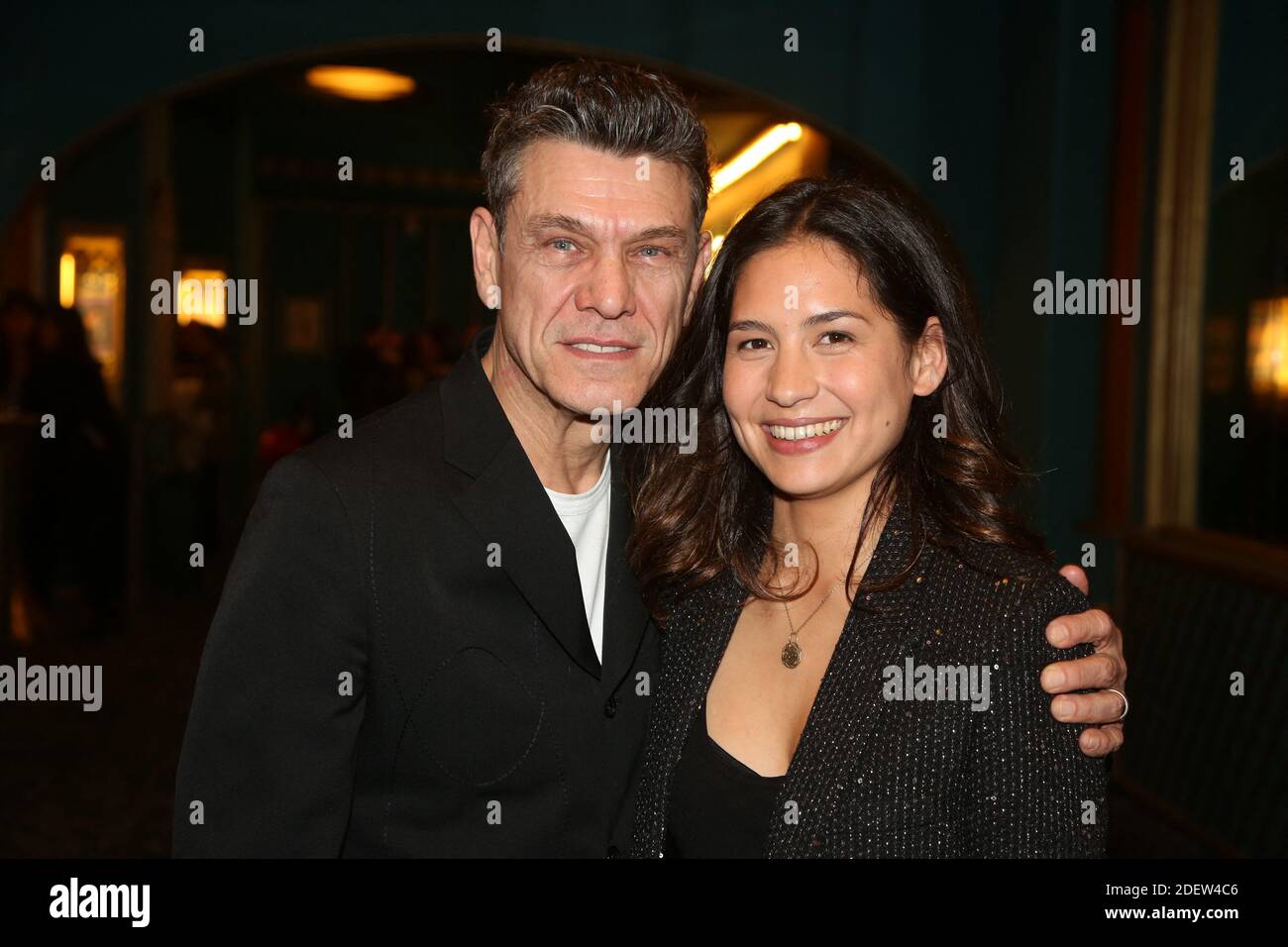 Marc Lavoine et sa compagne Line Papin lors de la Générale de Presse du ...