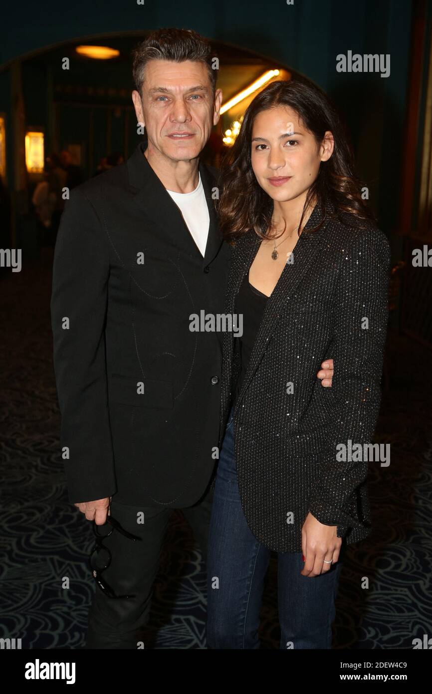 Marc Lavoine et sa compagne Line Papin lors de la Générale de Presse du ...