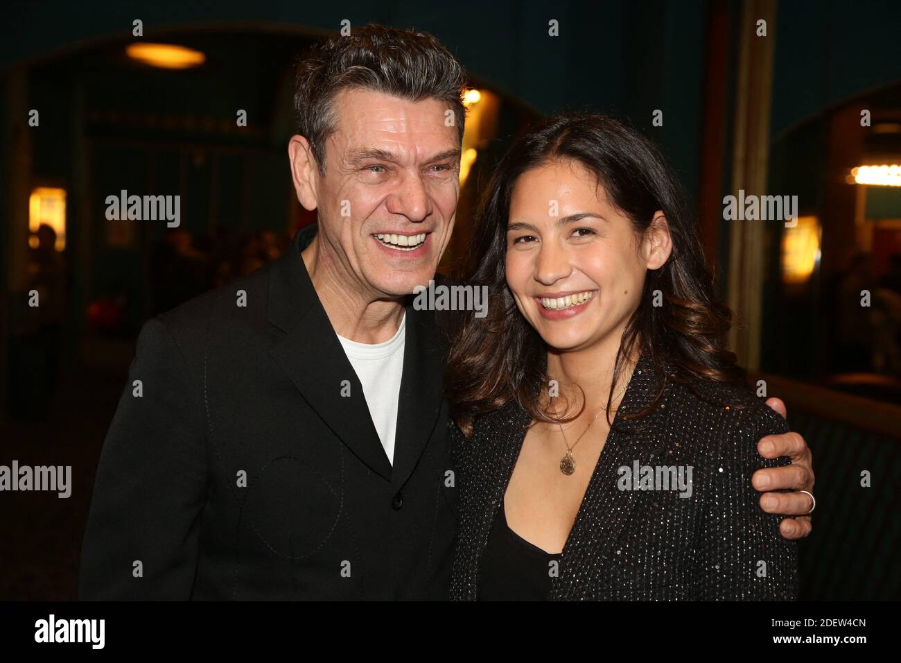 Marc Lavoine et sa compagne Line Papin lors de la Générale de Presse du ...