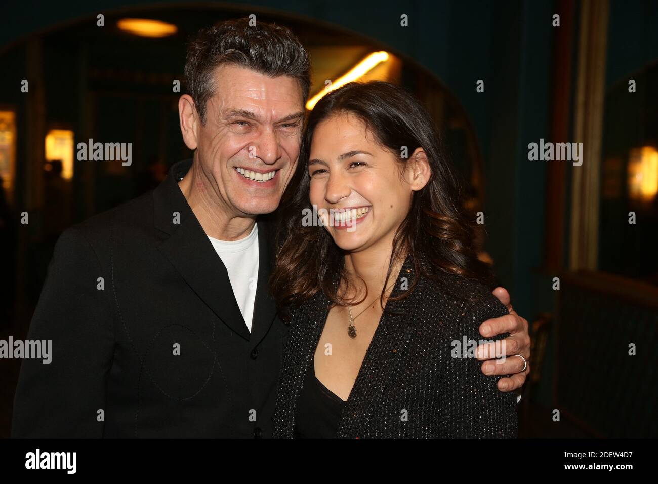 Marc Lavoine et sa compagne Line Papin lors de la Générale de Presse du ...