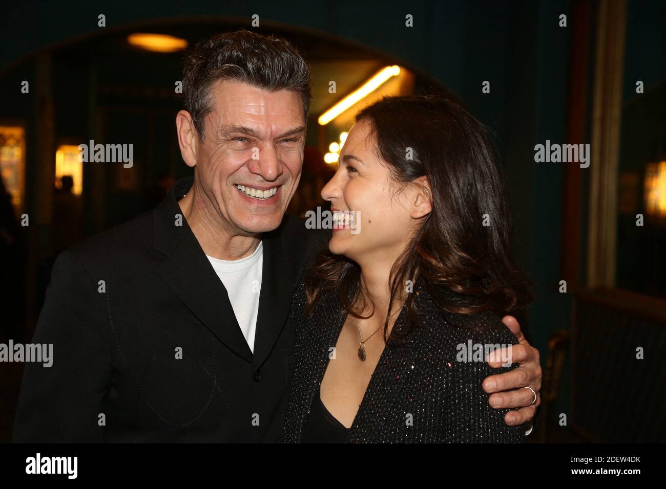 Marc Lavoine et sa compagne Line Papin lors de la Générale de Presse du ...