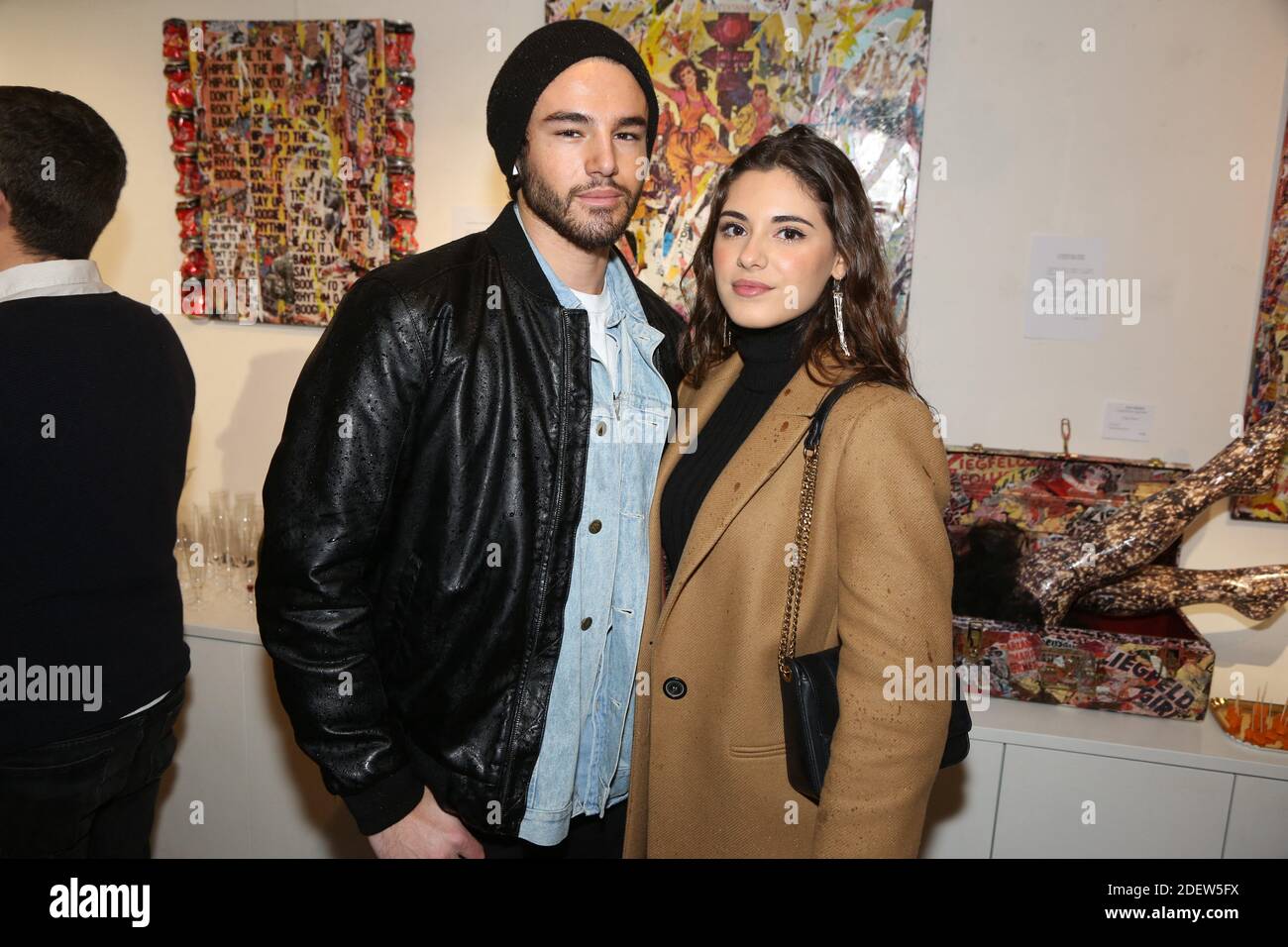 Anthony Colette et Jade Urtebise lors du vernissage de l'exposition de ...