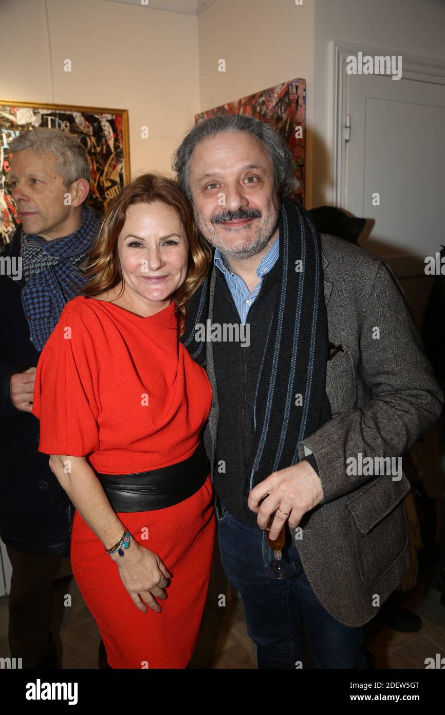 Anne Mondy et Eric Laugérias lors du vernissage de l'exposition de l ...