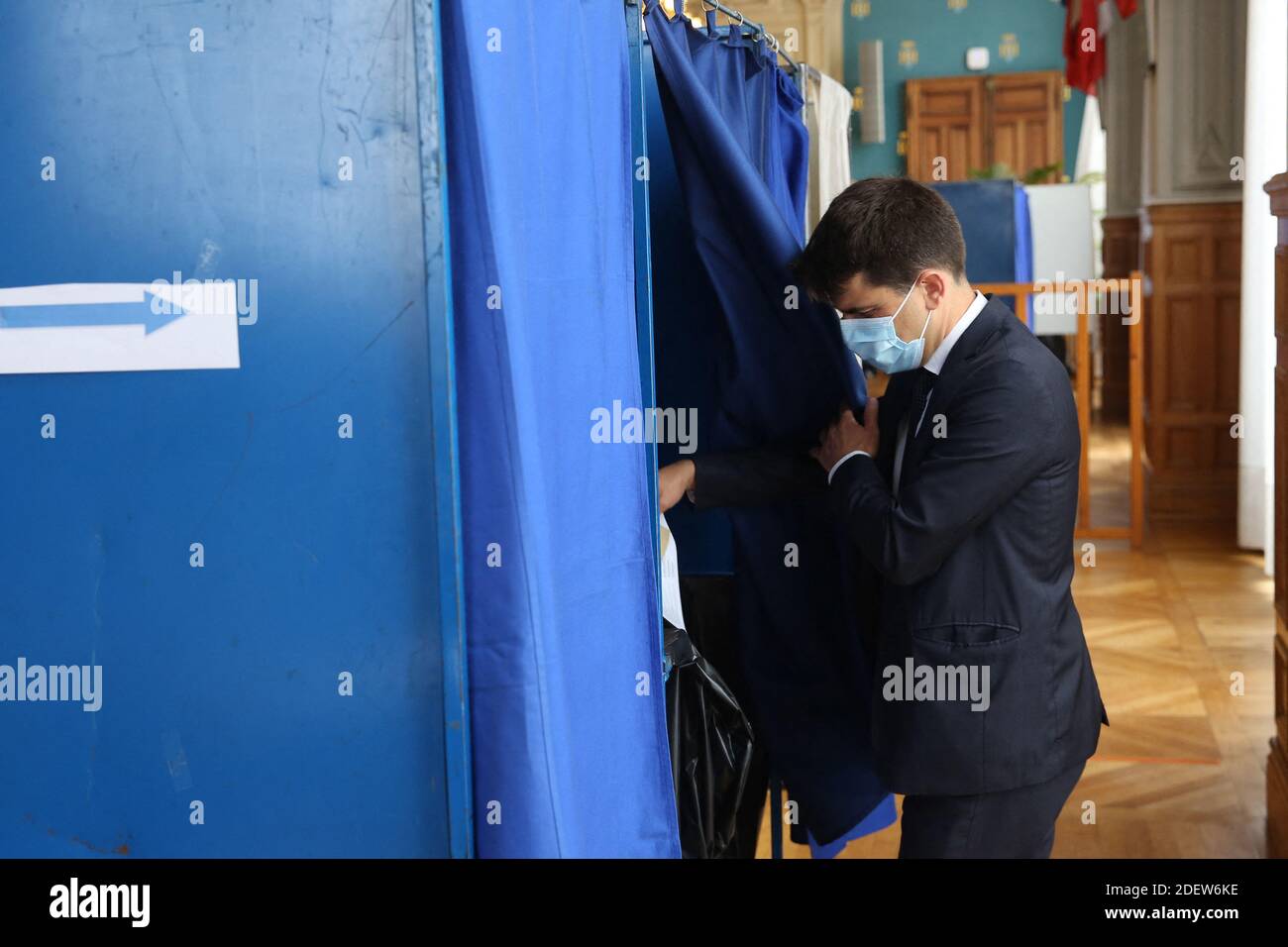 French Socialist Party (PS) candidate for mayor of Saint-Denis, Mathieu ...