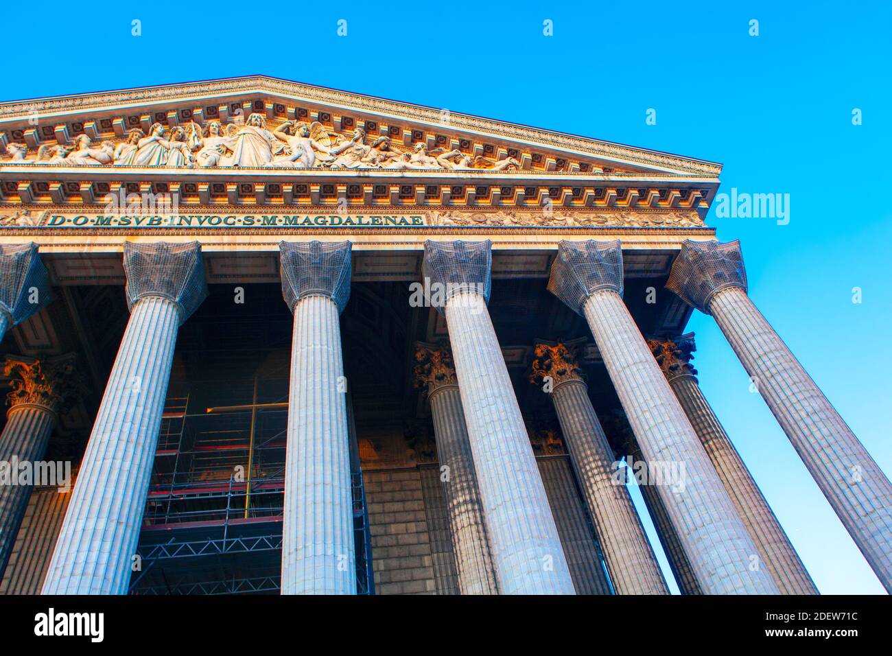 Columns of La Madeleine church in Paris . L'eglise de la Madeleine ...
