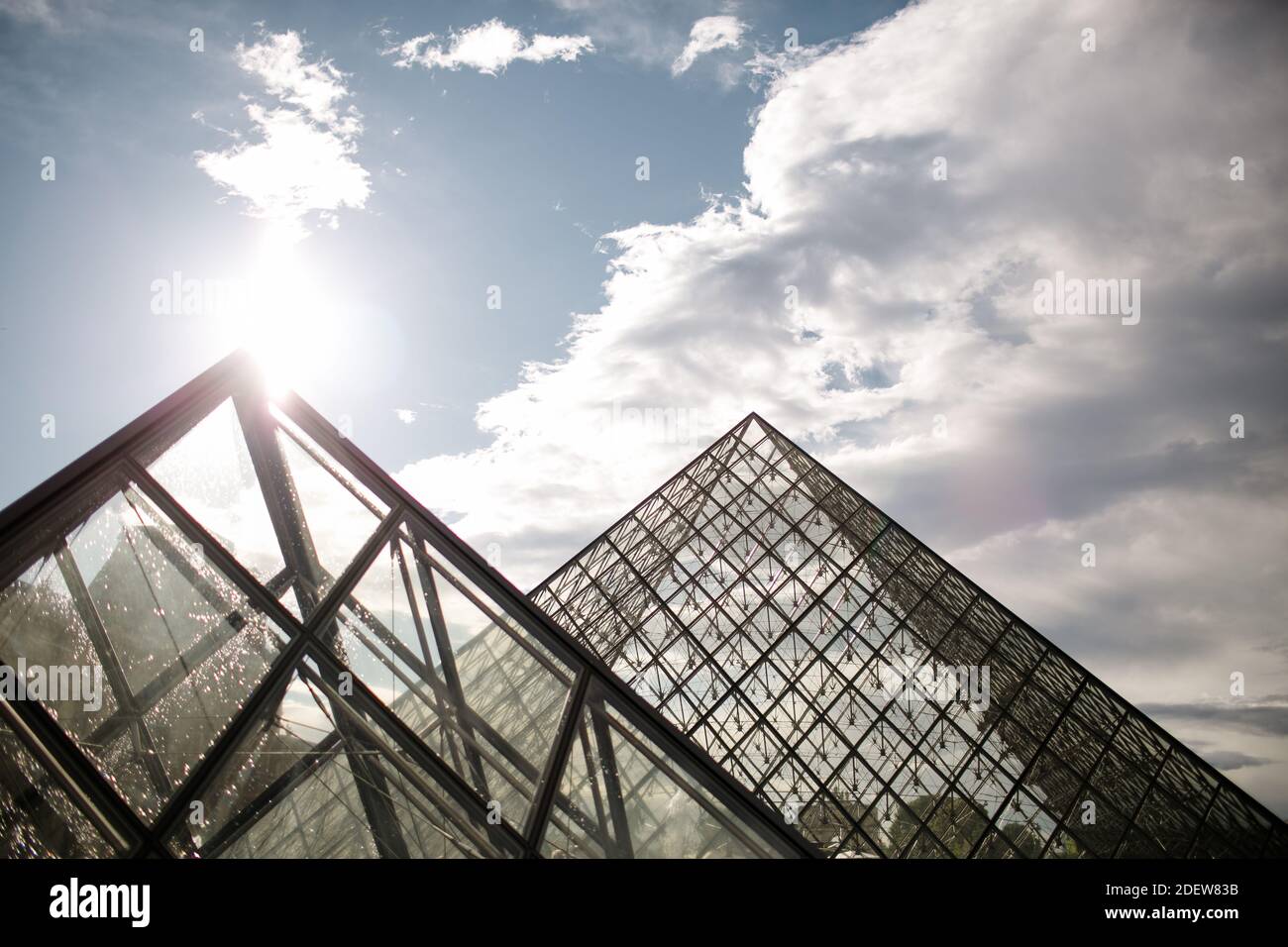 Sunset Outside at the Louvre in Paris Stock Photo - Alamy