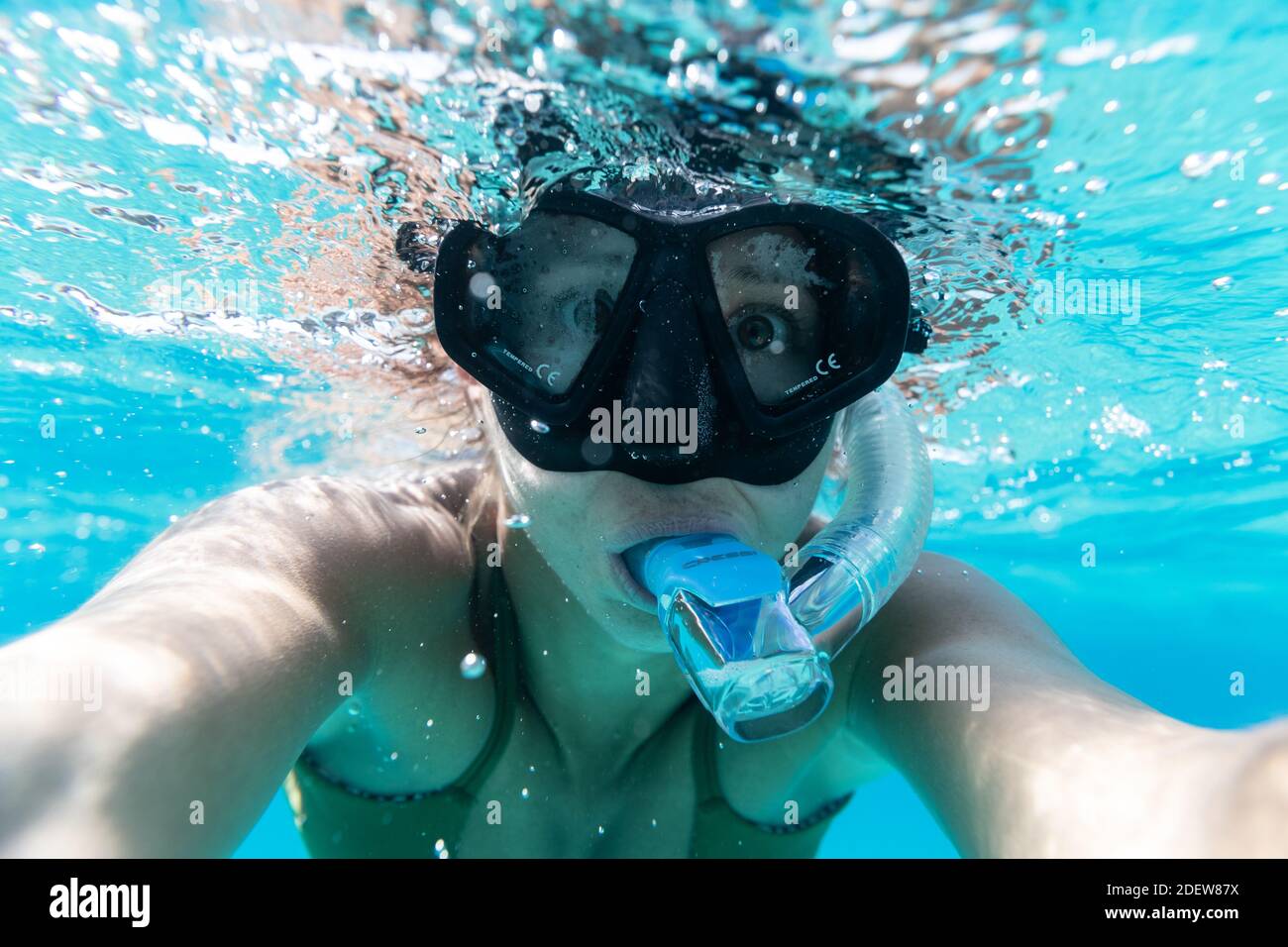 Female snorkeler hi-res stock photography and images - Alamy