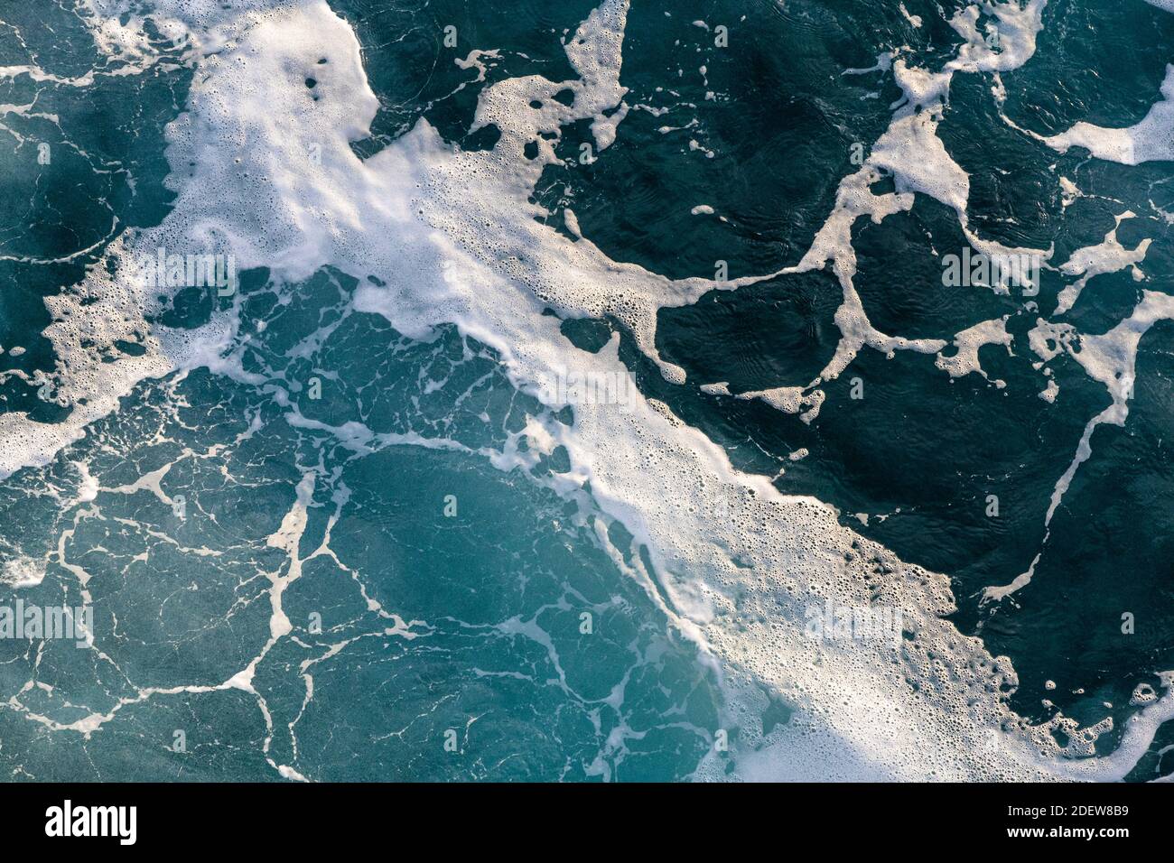top down view of frothy waves in hawaii Stock Photo - Alamy