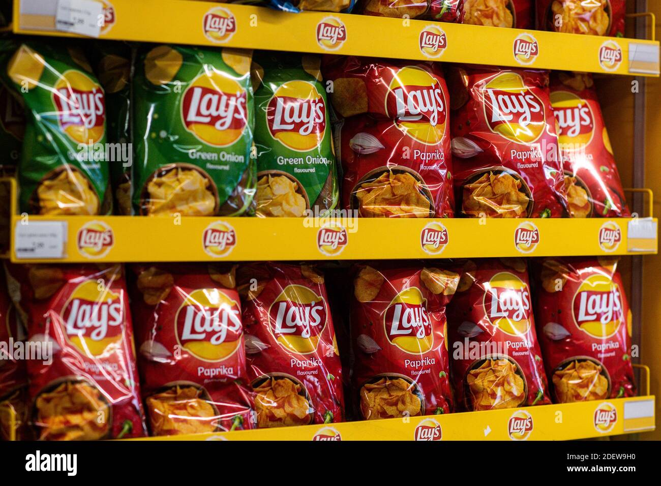 Gdansk, Poland. 01st Dec, 2020. Lays chips seen at the grocery store ...