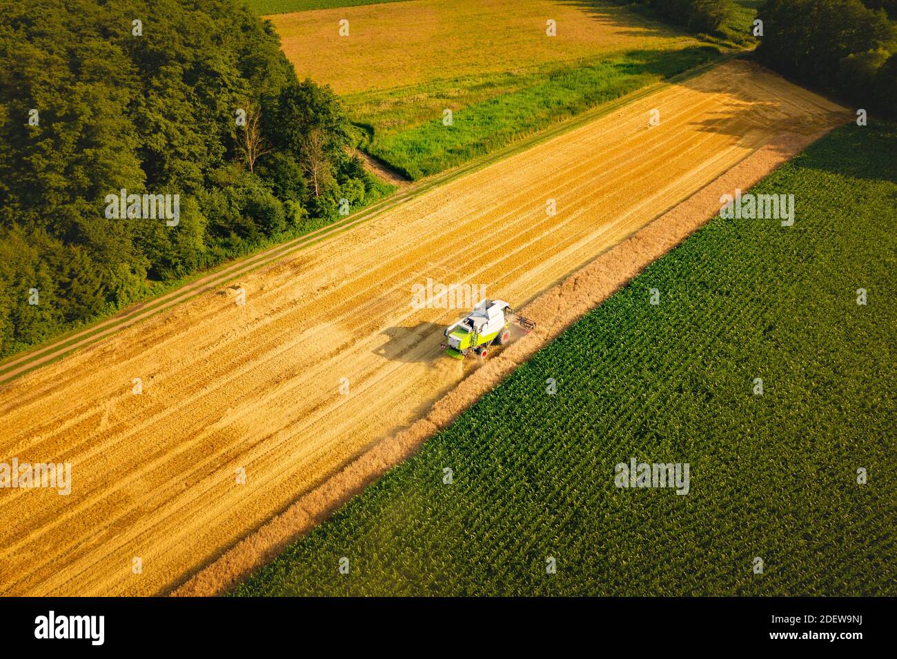 Aerial view modern yellow tractor hi-res stock photography and images ...