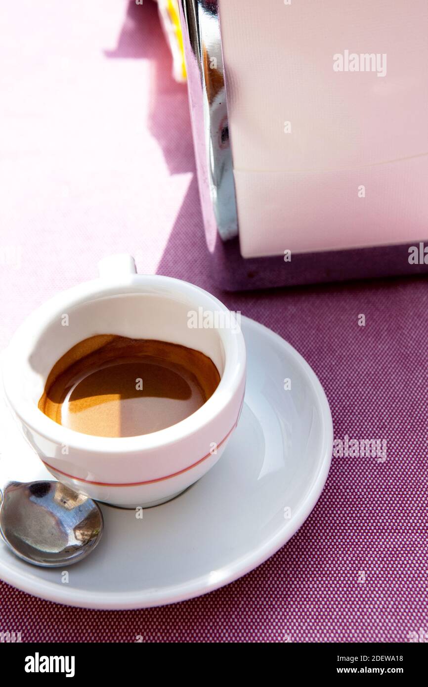 original italian espresso at cafe Stock Photo - Alamy