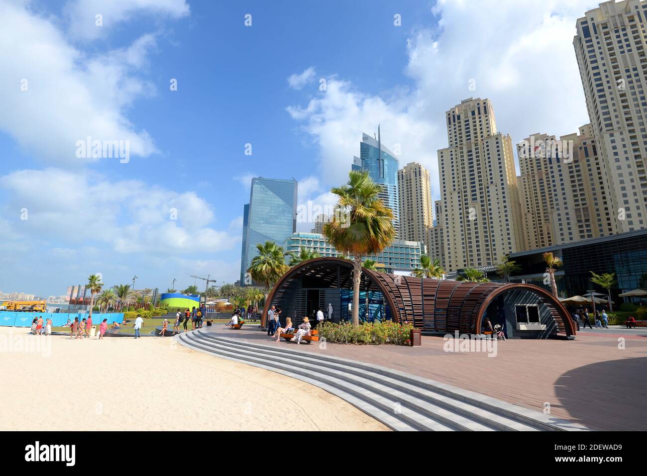The Beach JBR in Dubai, United Arab Emirates. Jumeirah Beach in Dubai ...