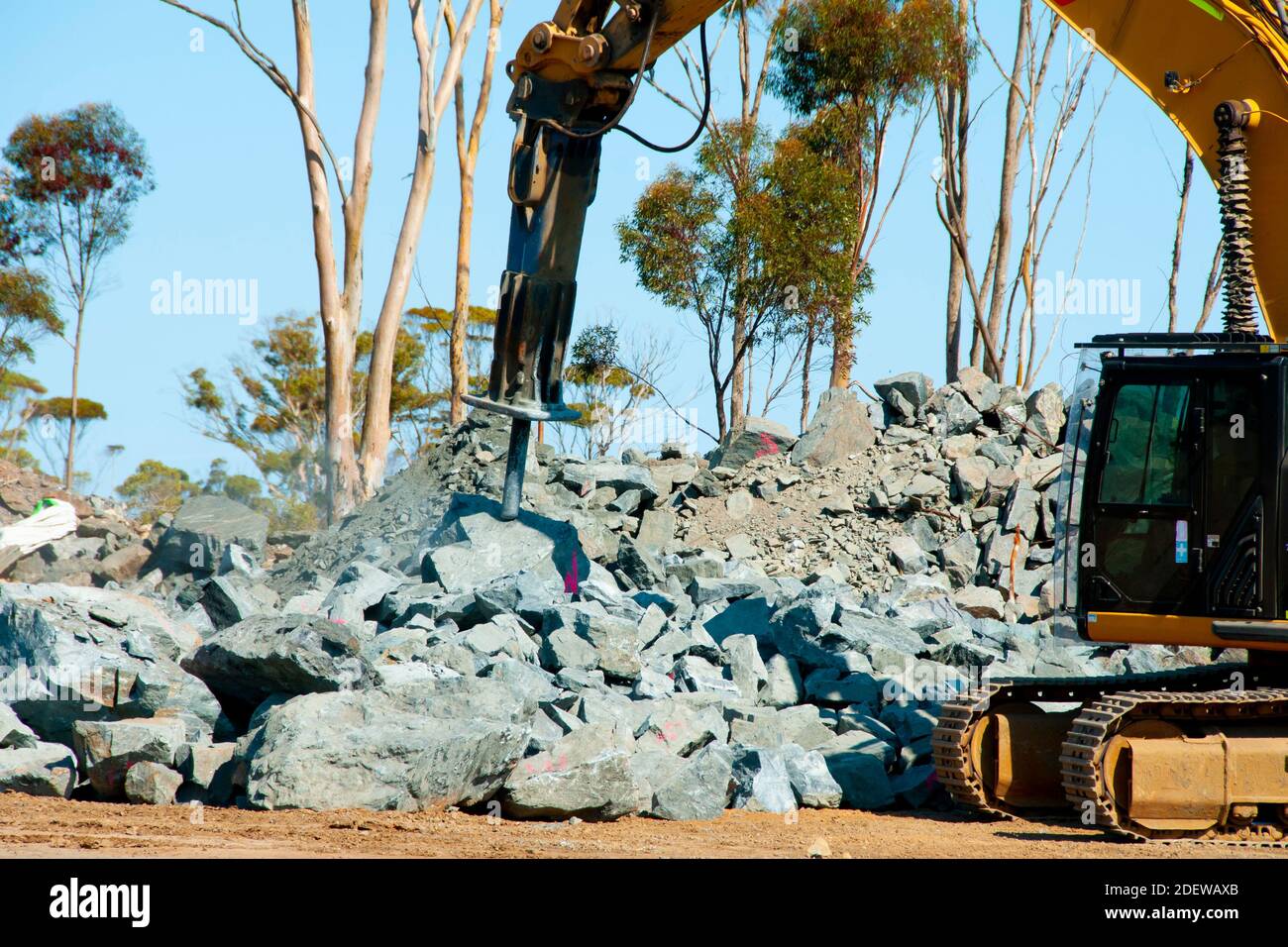 Heavy Duty Industrial Rock Breaker Stock Photo - Alamy