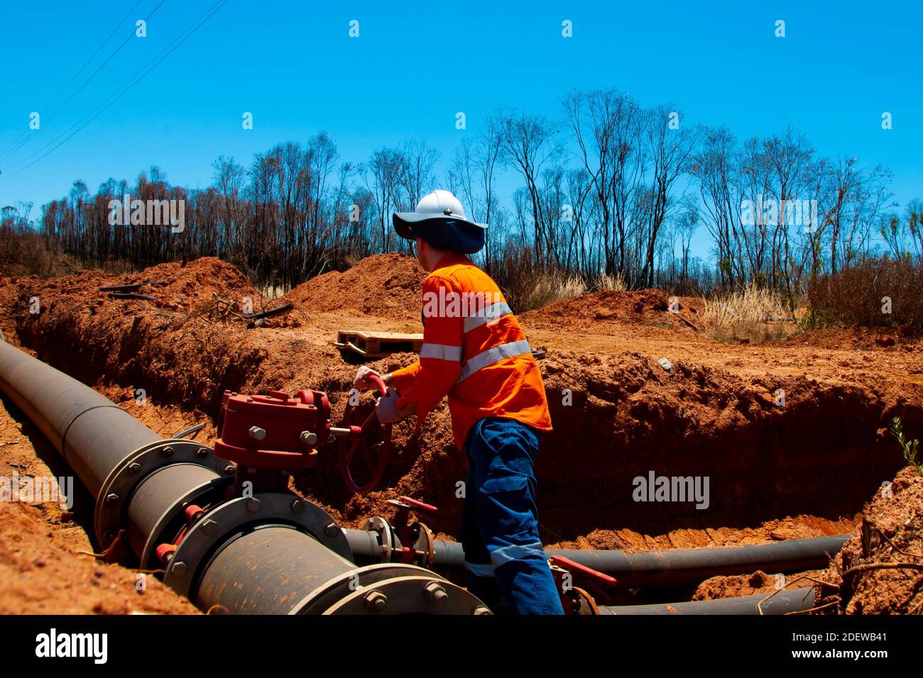 Water Pipeline Maintenance in the Ground Stock Photo - Alamy