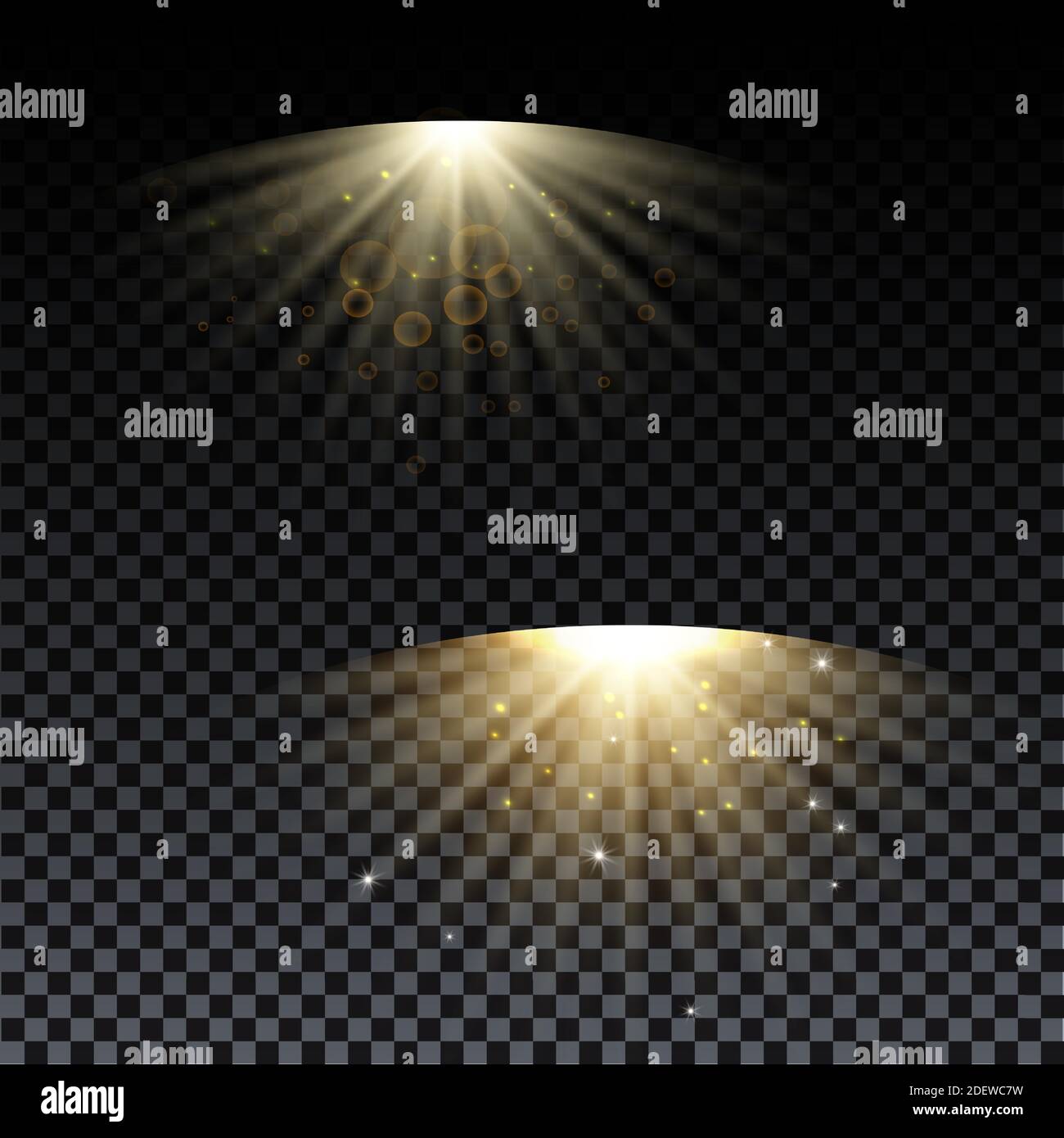 Gold spotlight. Bright lighting with spotlights of the stage on ...