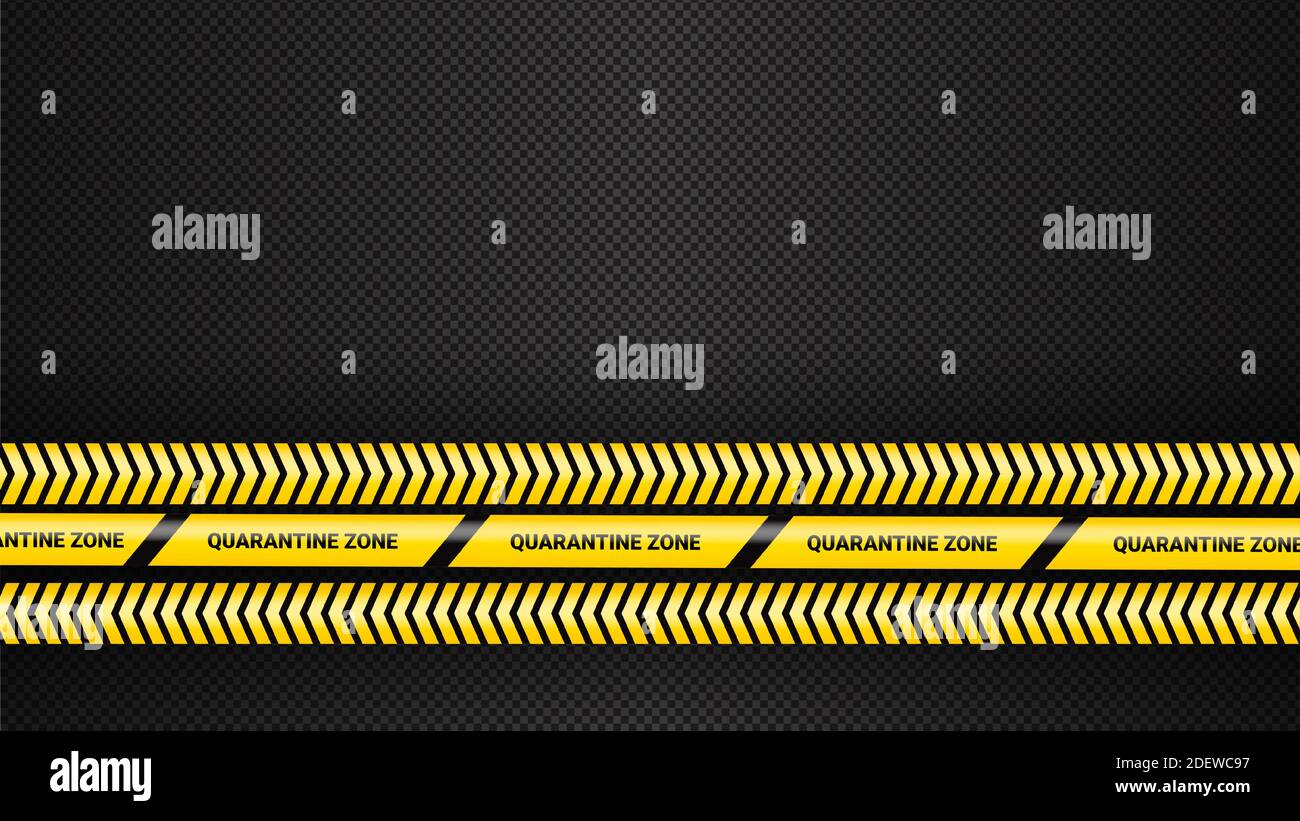 Quarantine danger tape. Covid 19 and quarantine zone yellow warning ...