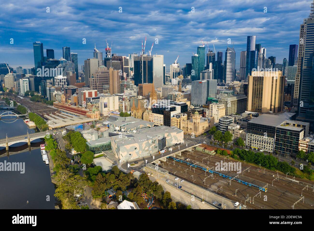 Melbourne aerial view sunrise hi-res stock photography and images - Alamy