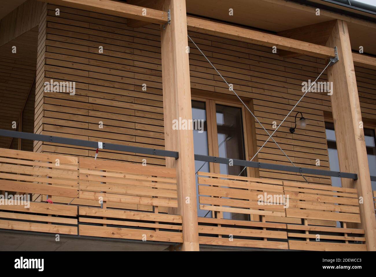House build with timber material Stock Photo - Alamy