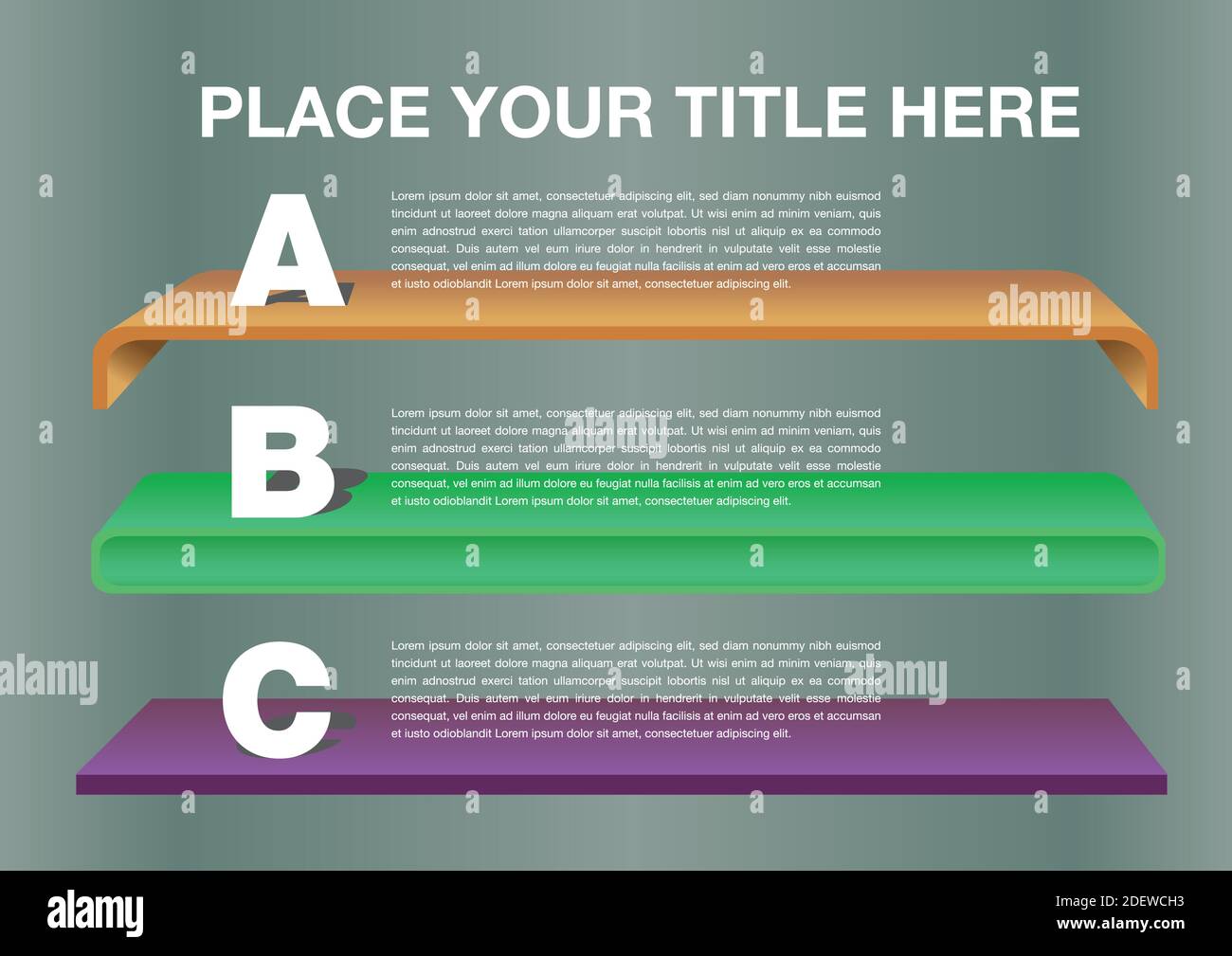 Layout Design with shelves and own area for text. Vector illustration ...