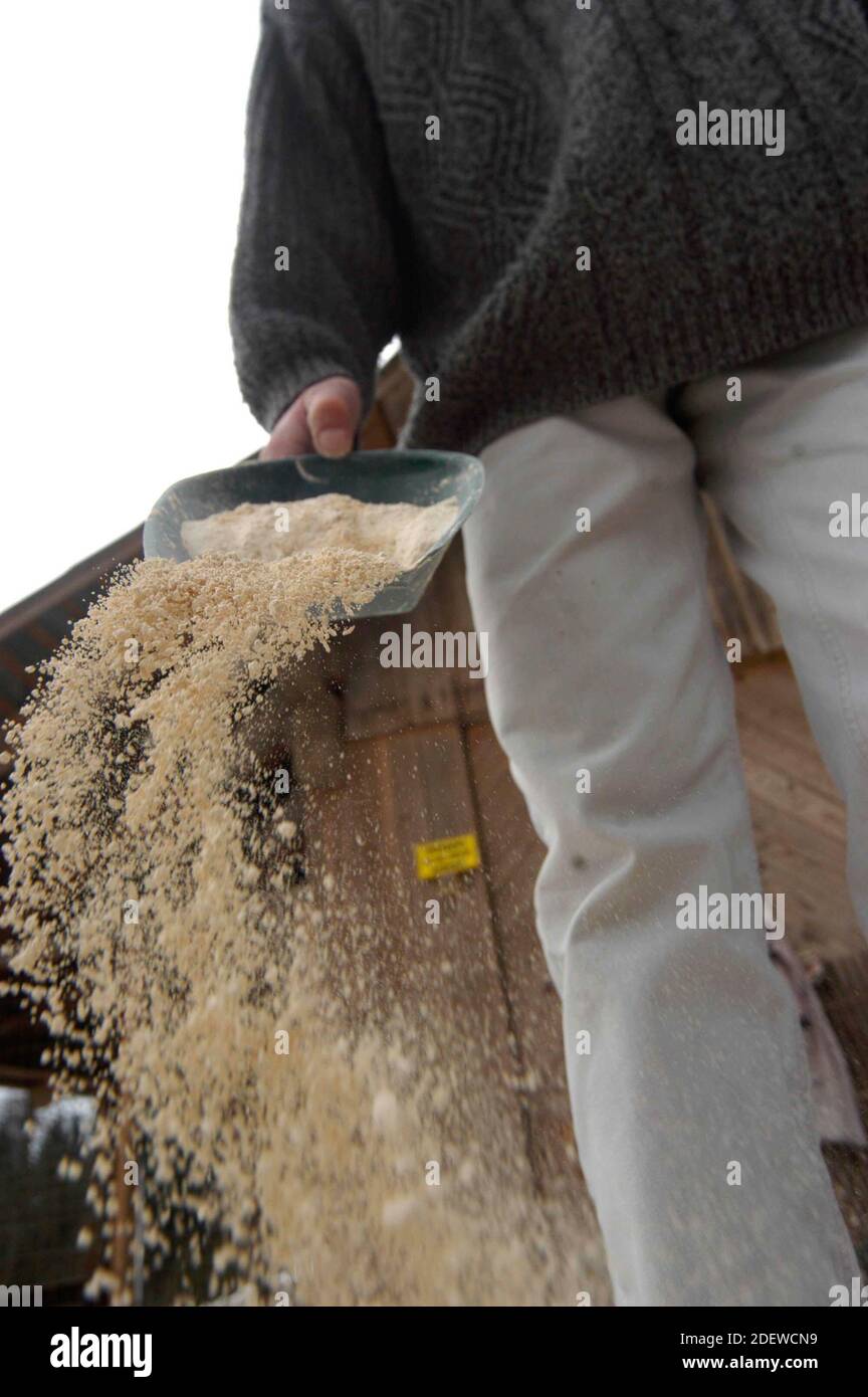 Salt spreading day hi-res stock photography and images - Alamy