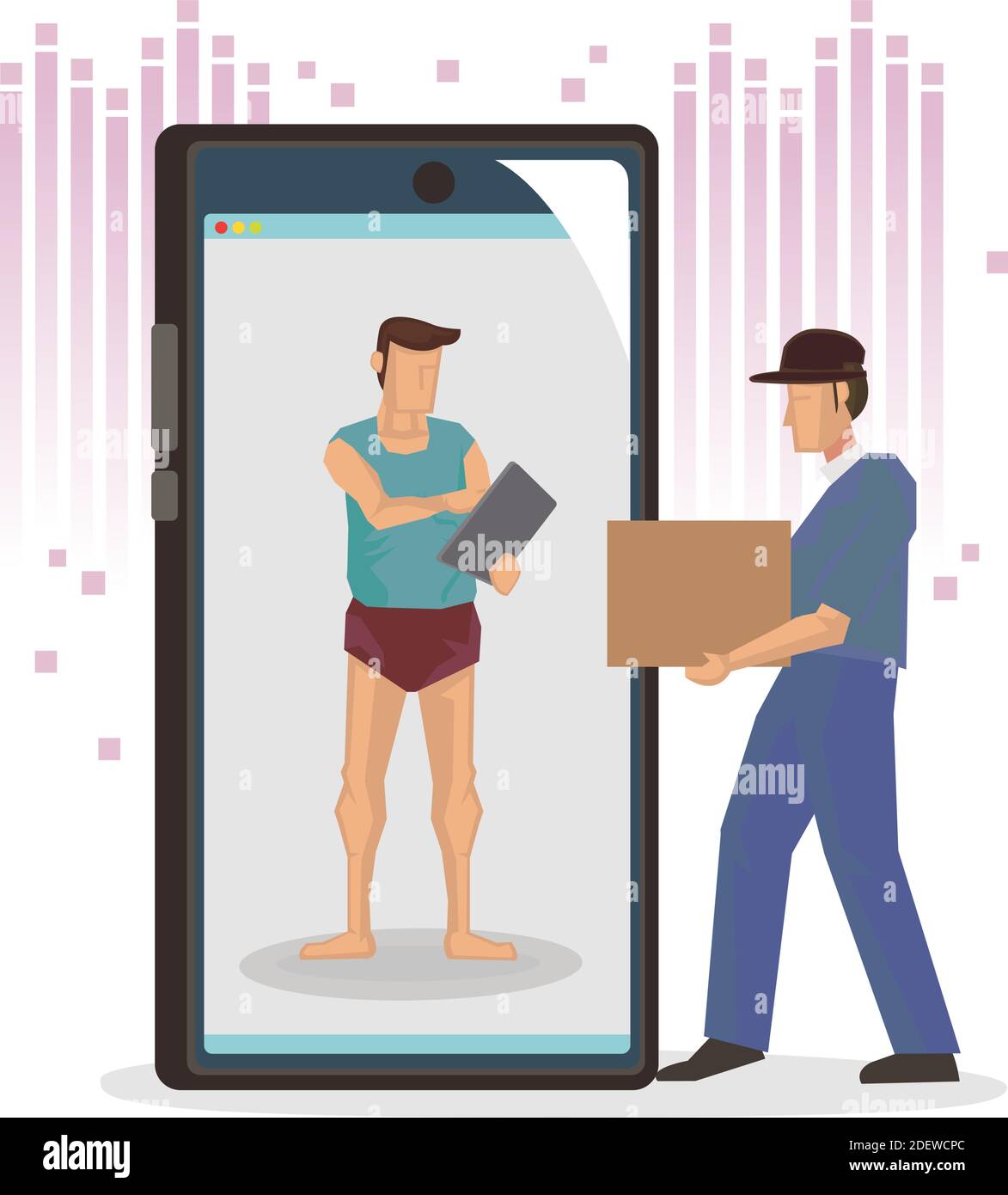 Online delivery service concept, online order tracking to delivery to ...